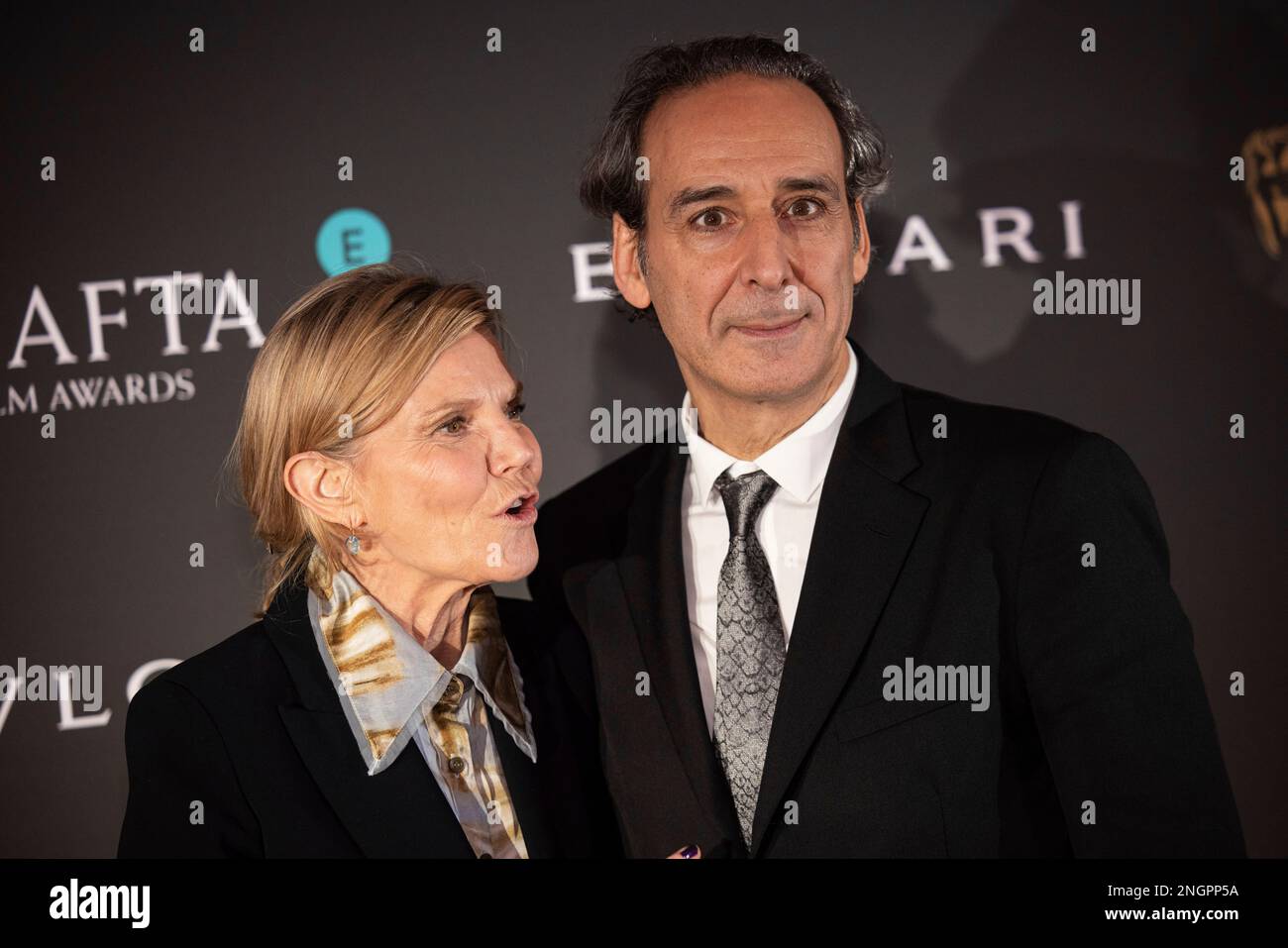 Dominique Lemonnier and Alexandre Desplat pose for photographers upon ...