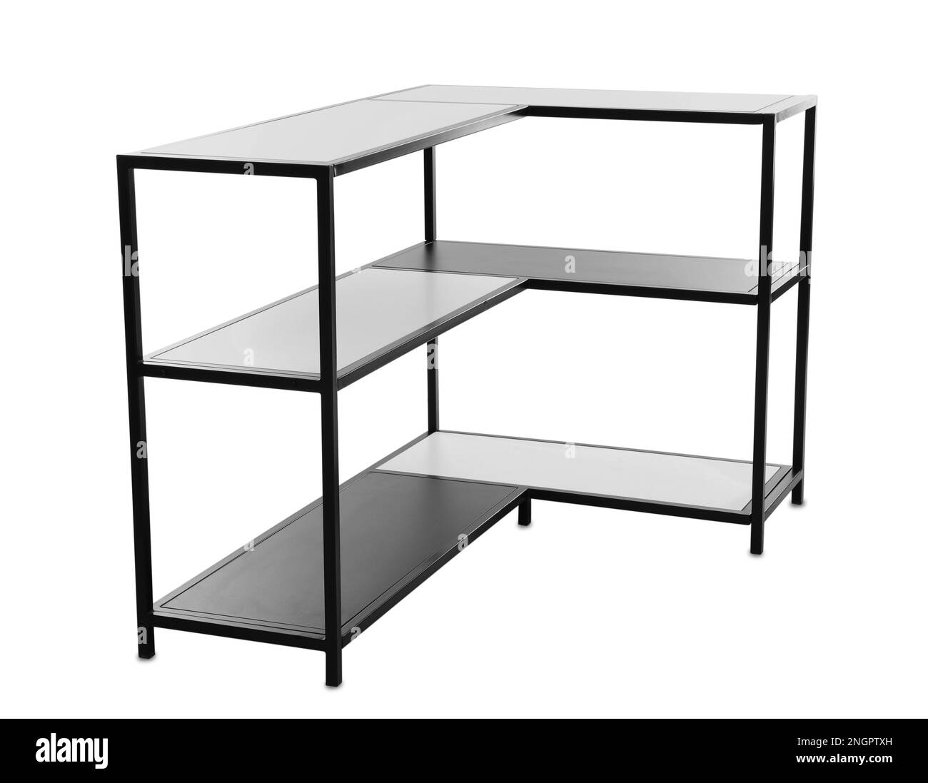 Stylish console table on white background. Interior element Stock Photo ...