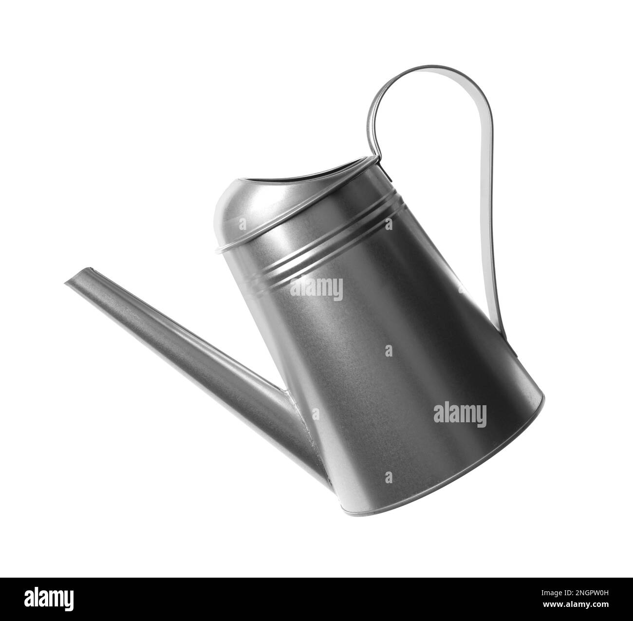 Beautiful metal watering can isolated on white Stock Photo - Alamy
