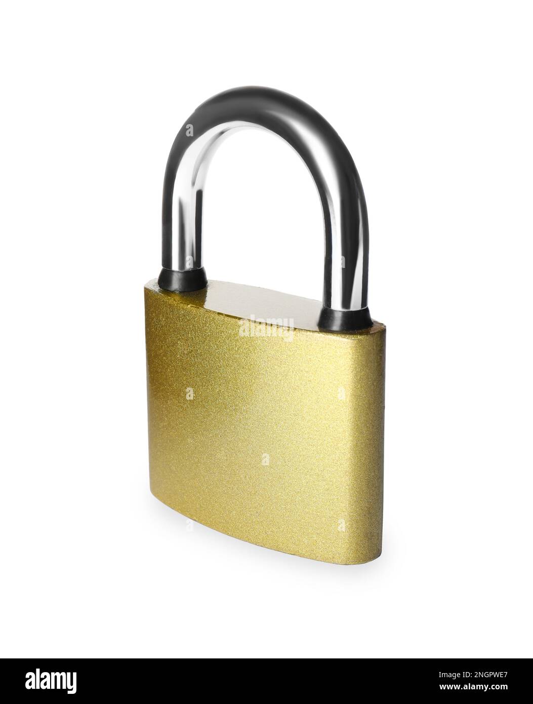 Modern padlock isolated on white. Safety and protection Stock Photo - Alamy