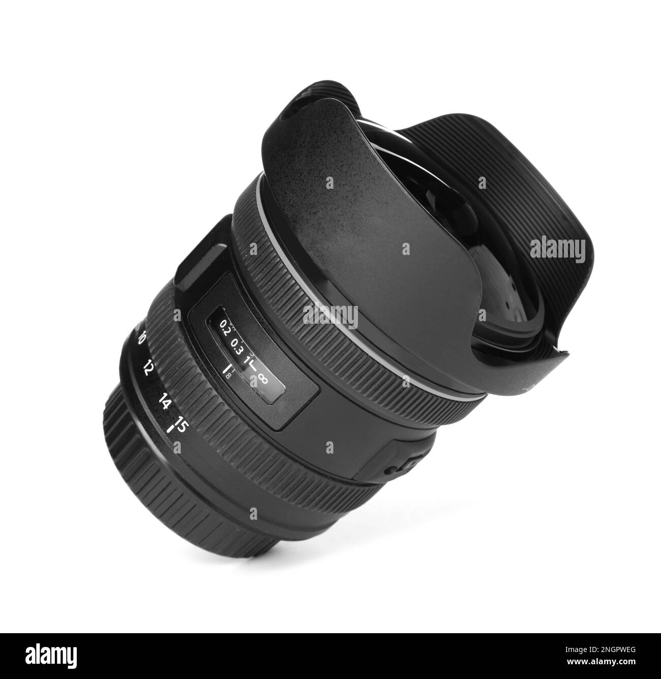 Camera's lens isolated on white. Photography equipment Stock Photo - Alamy