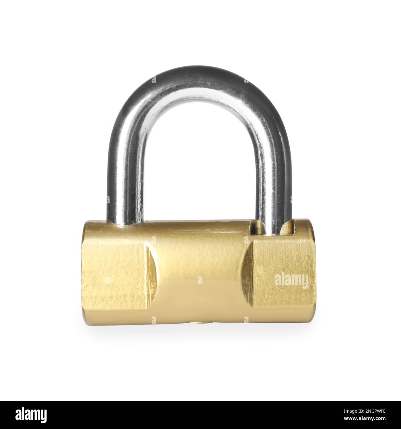Modern padlock isolated on white. Safety and protection Stock Photo - Alamy