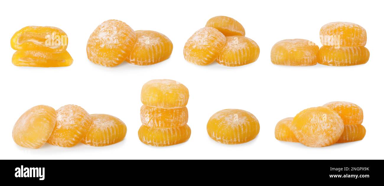 Set with with delicious mochi on white background. Banner design Stock ...