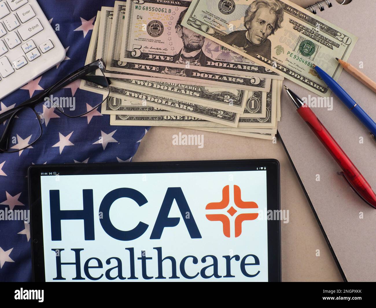 In this photo illustration, Hospital Corporation of America (HCA ...