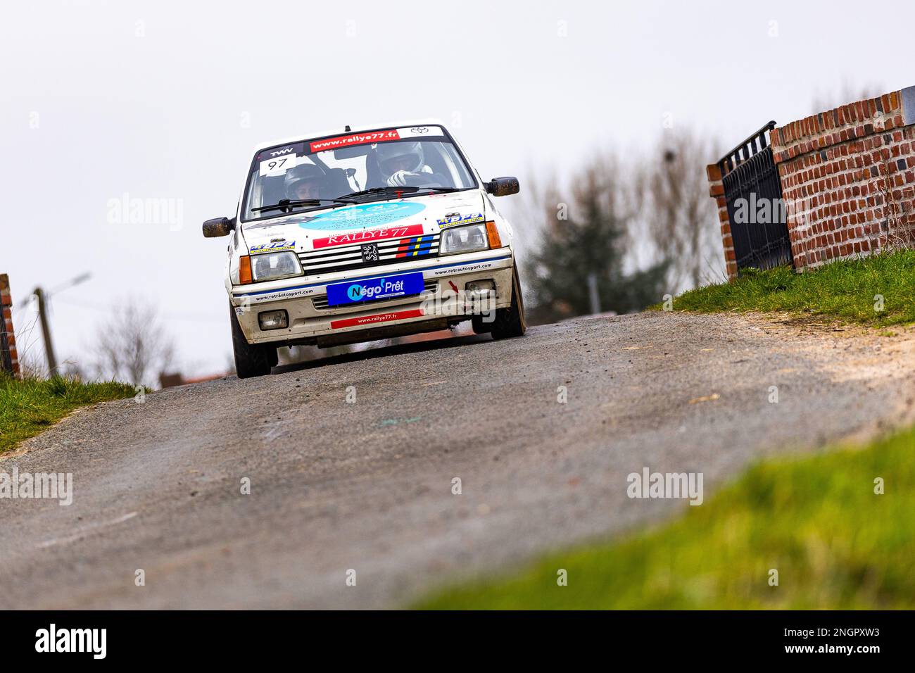 97 WESOLOWSKI Nicolas, DEROY Marie, Peugeot 205 Rallye FRC5 A5, action ...