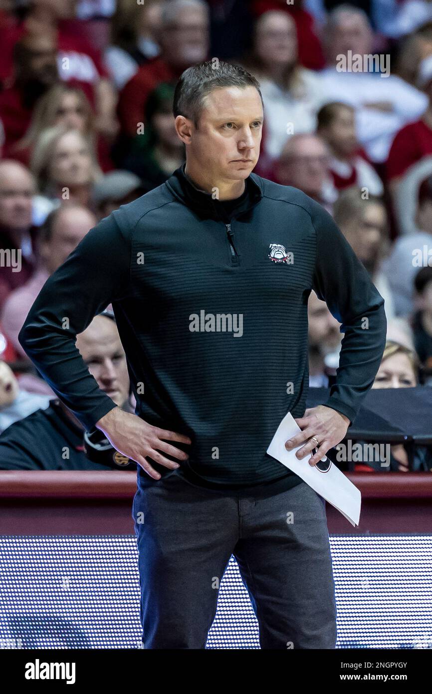 Georgia head coach Mike White looks on during the first half of an NCAA ...