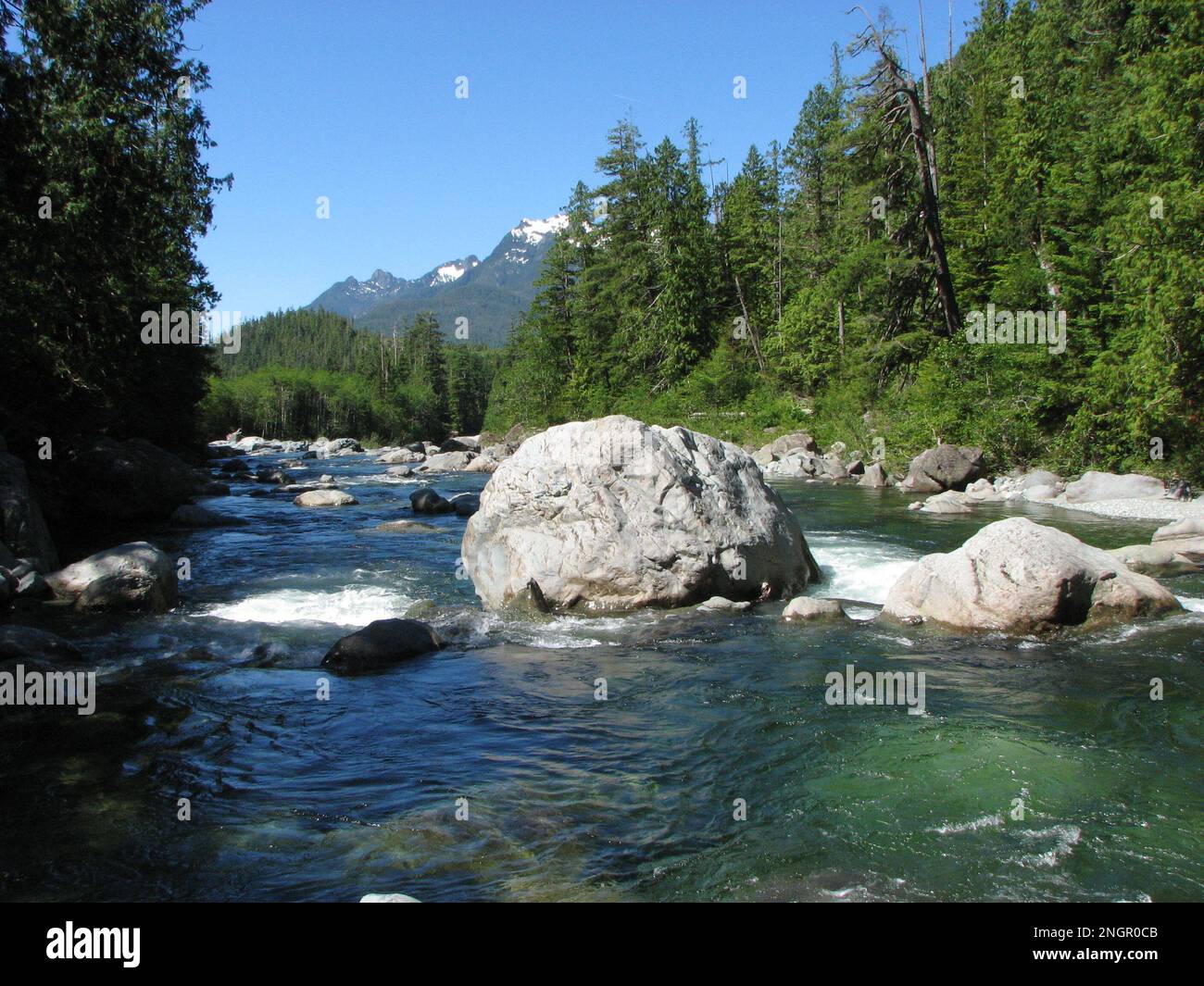 Kennedy River on Vancouver Island, BC, Canada along Highway 4 (Pacific ...