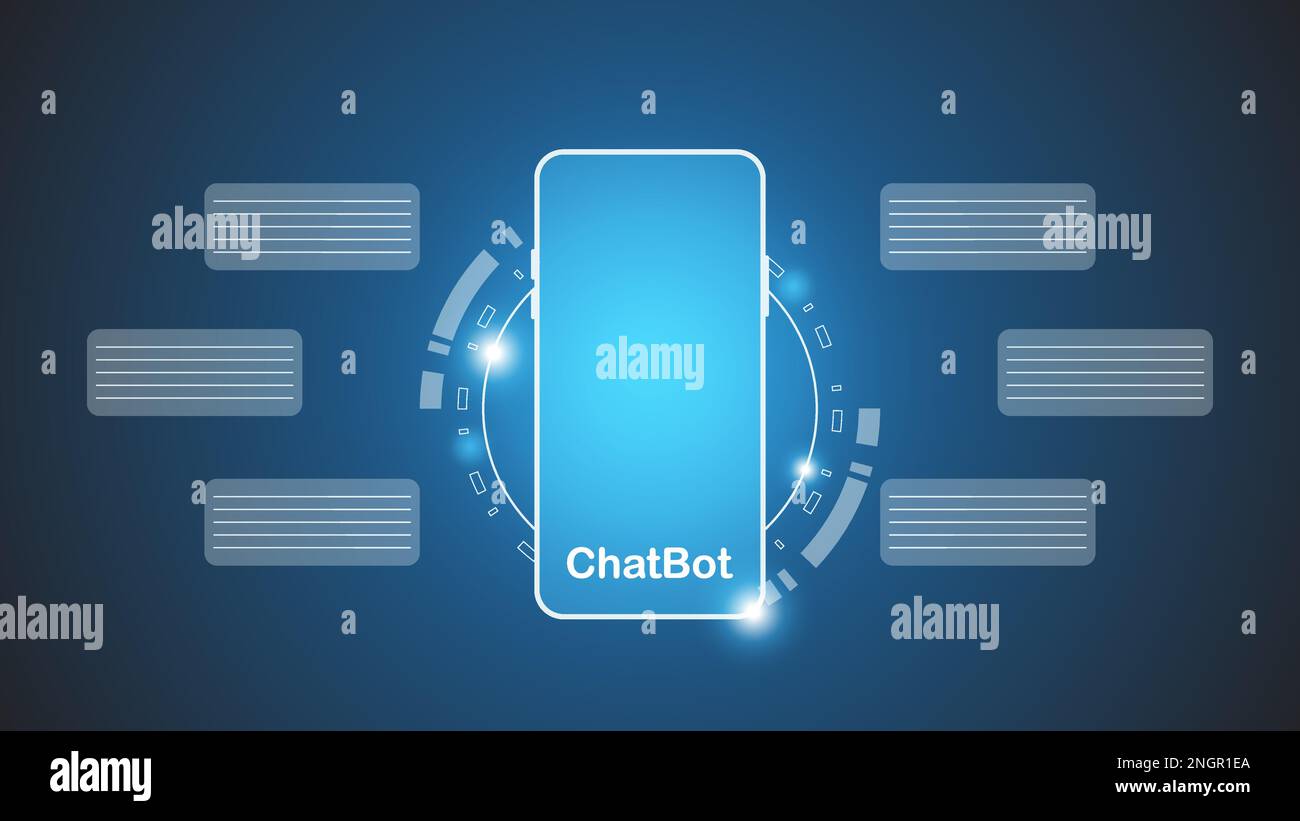 chatbot Ai artificial intelligence technology hitech concept. chatbot application smart bot ...
