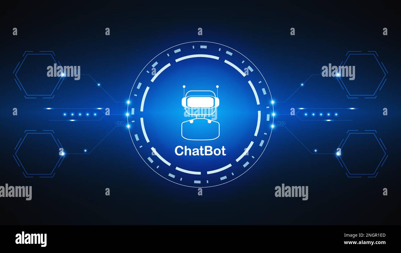 chatbot Ai artificial intelligence technology hitech concept. chatbot application smart bot ...