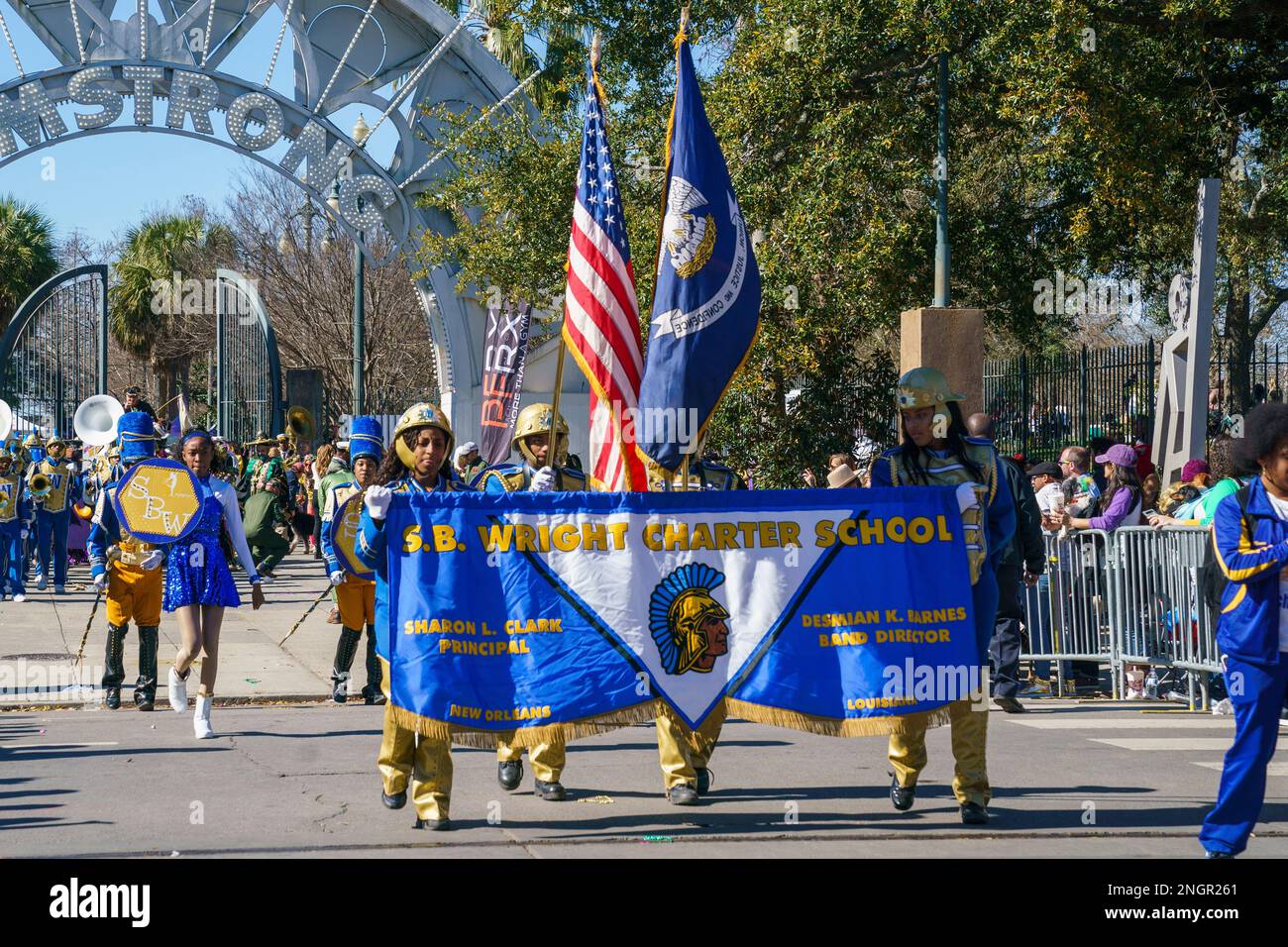 Dogs and their owners are seen at the Krewe Of Barkus parade on Sunday ...