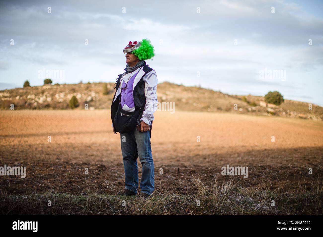 Luzon, Spain. 18th Feb, 2023. Rafael Pascual, priest of Luzon, with a ...
