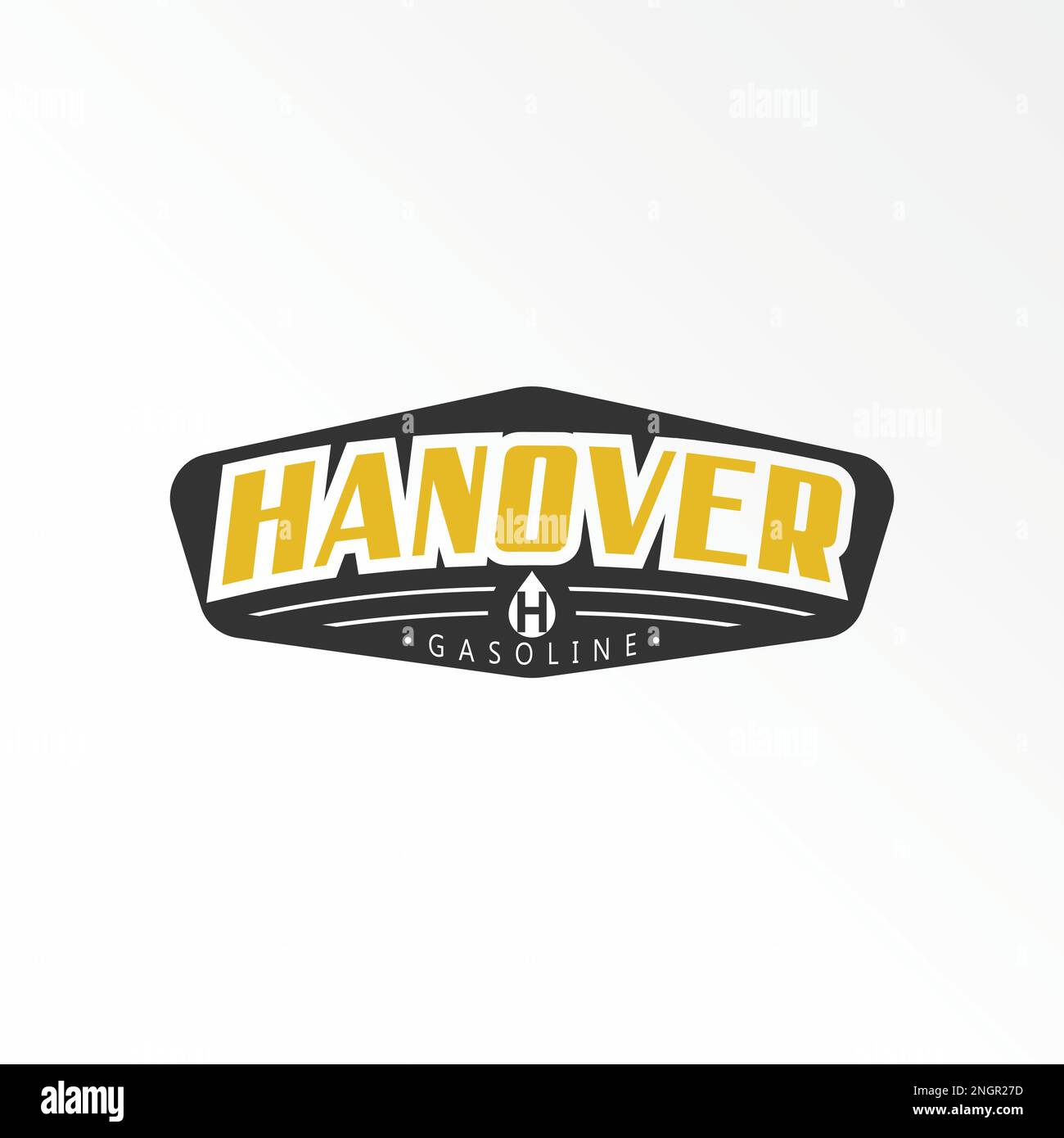 writing HANOVER with letter or word H font inside water or gasoline ...