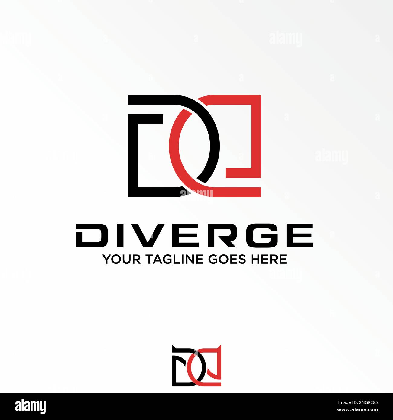 Letter or word DD sans serif font with flip position image graphic icon ...