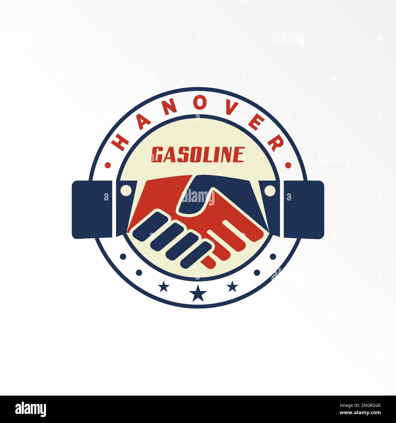 Two hands shaking in block circle image graphic icon logo design ...