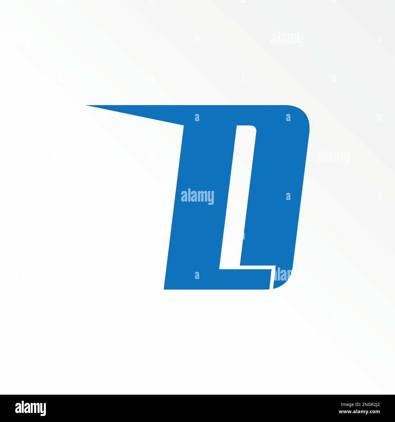 Unique Simple Letter Or Word D Or Ld Sans Serif Font With Speed Image Graphic Icon Logo Design