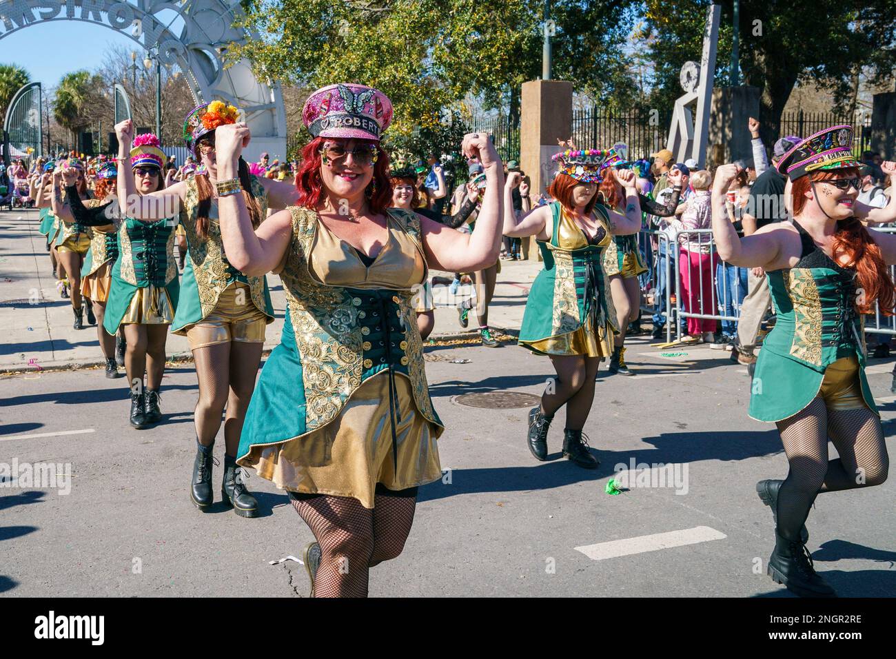 Dogs and their owners are seen at the Krewe Of Barkus parade on Sunday ...