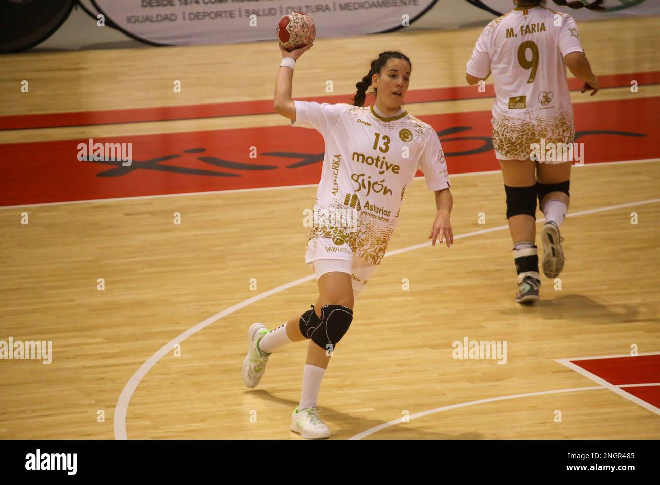 Gijon, Spain. 18th Feb, 2023. Gijon, SPAIN: Motive.co Gijon's player ...