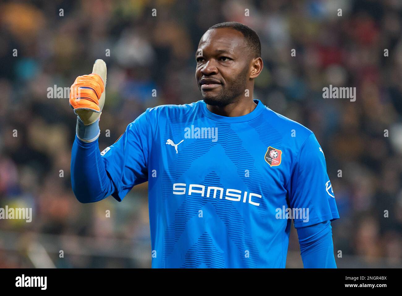 Steve Mandanda of FC Stade Rennais seen during the UEFA Europa League ...