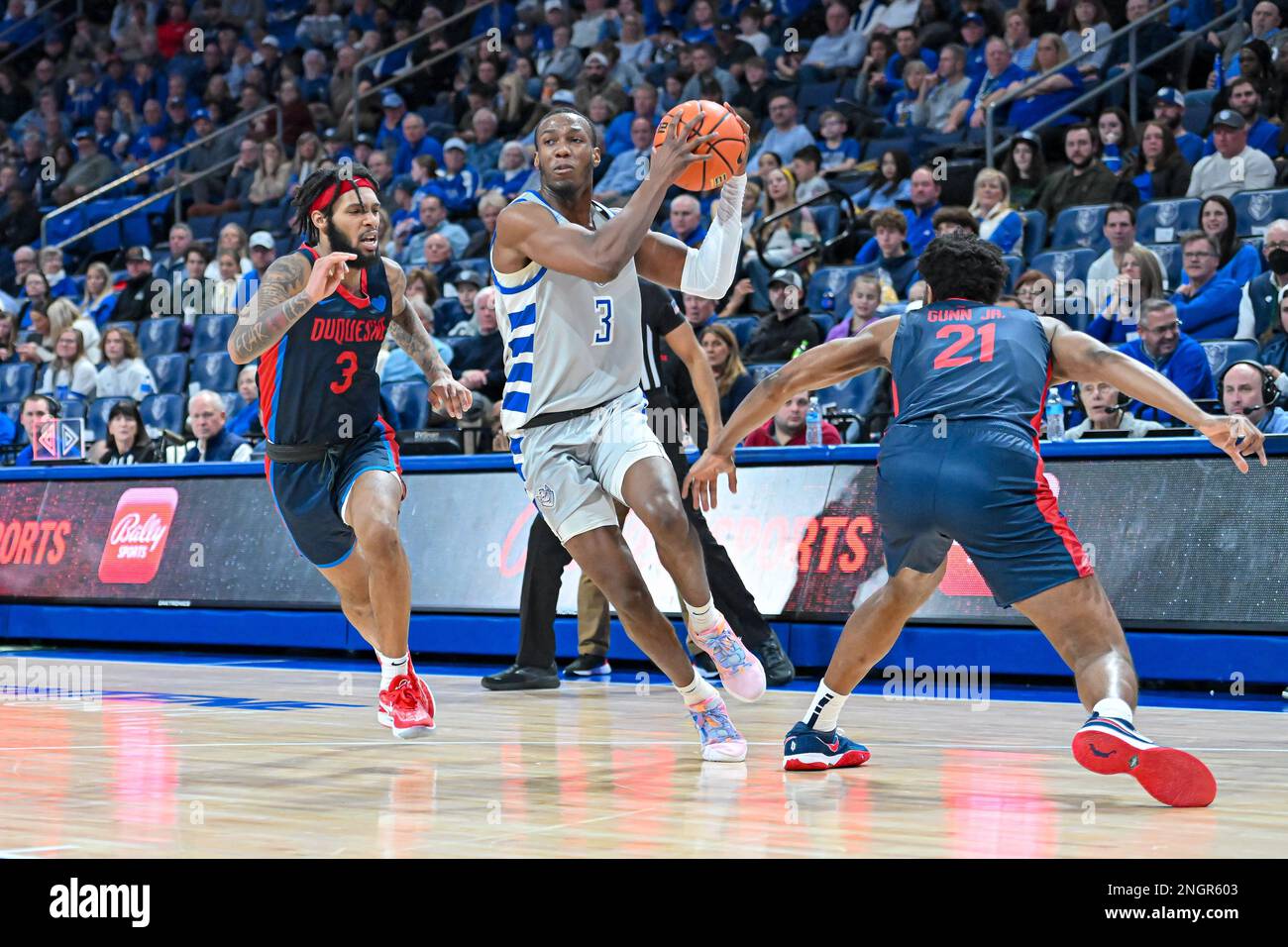 FEBRUARY 18, 2023: Saint Louis Billikens guard Javonte Perkins (3 ...