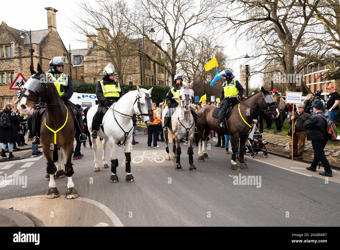 Oxford, UK. February 18th 2023. Thousands of campaigners against Oxfords introduction of the ...