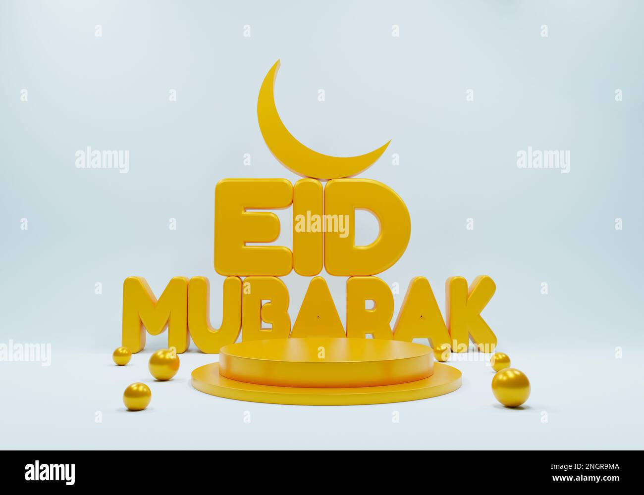 Eid Mubarak 3d modern style design with podium platform. Eid Mubarak ...