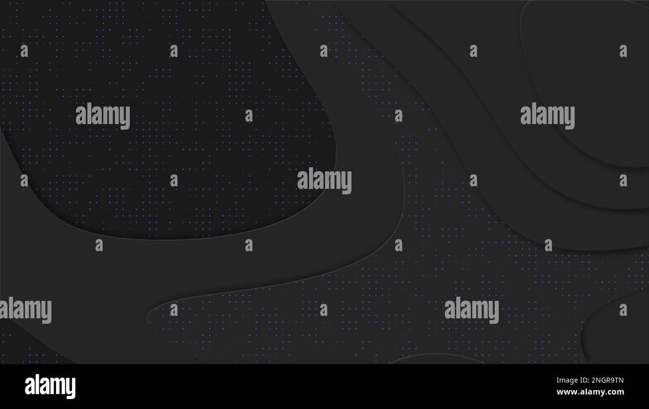 Multi layered dark background. Abstract curved shapes. Corporate ...