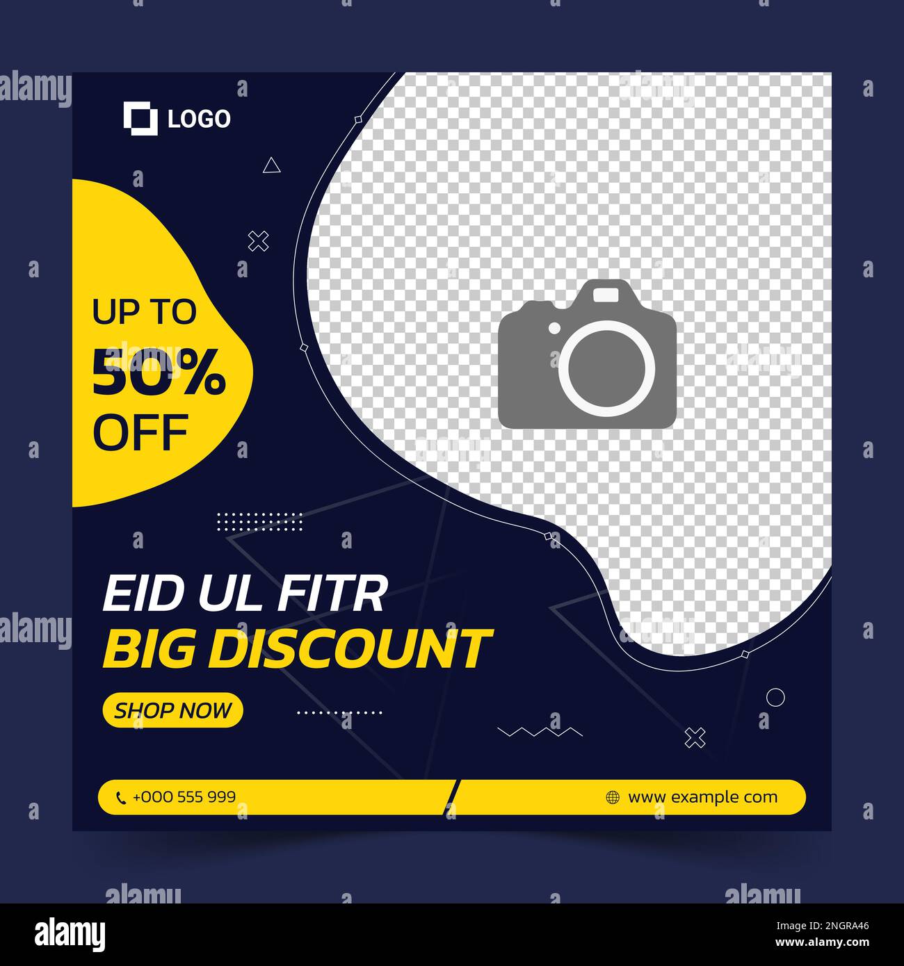 Editable Eid Fashion Sale Banner and social media post Template Stock ...