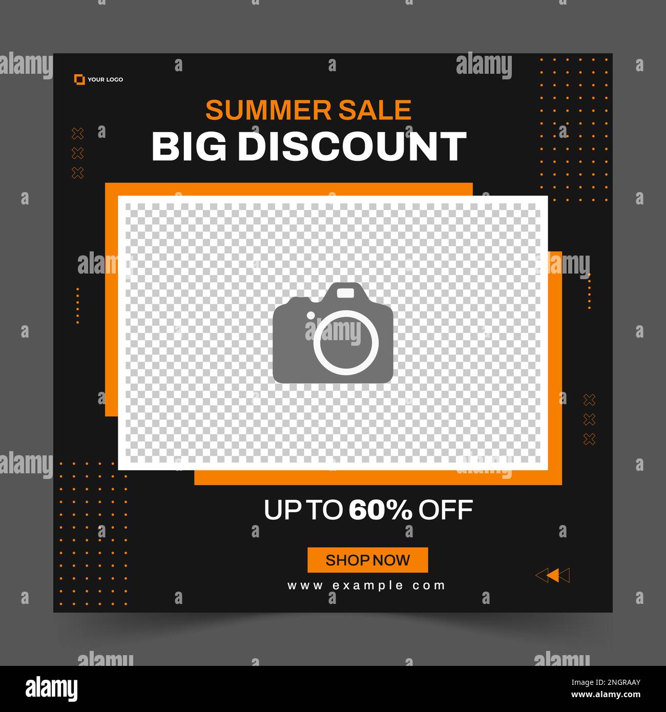 Summer sale social media post template for special offer. Digital ...