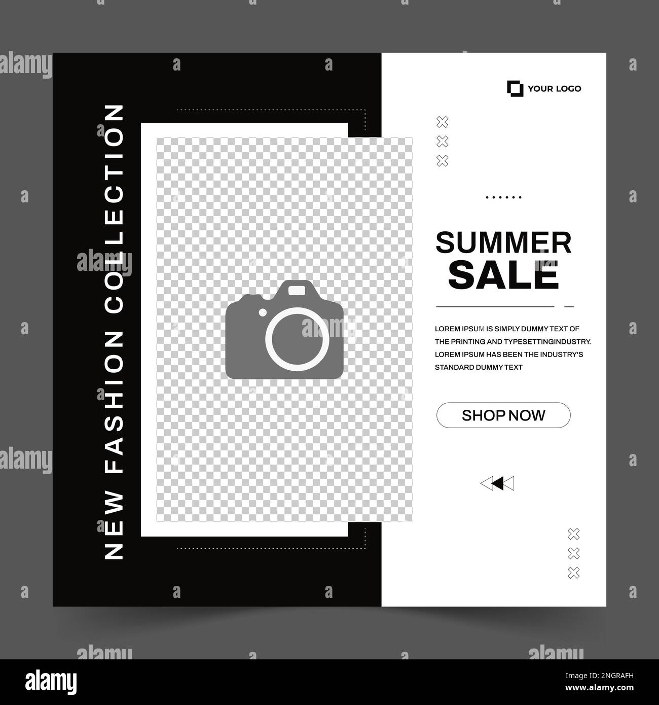 Summer sale social media post template for special offer. Digital ...