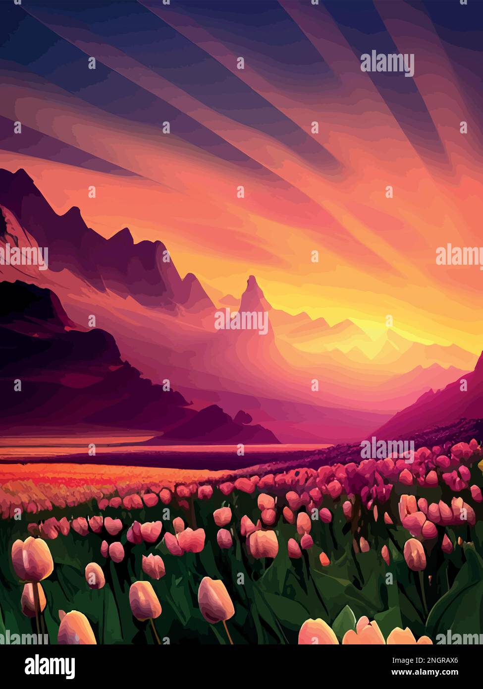 Vintage dutch poster Stock Vector Images - Alamy