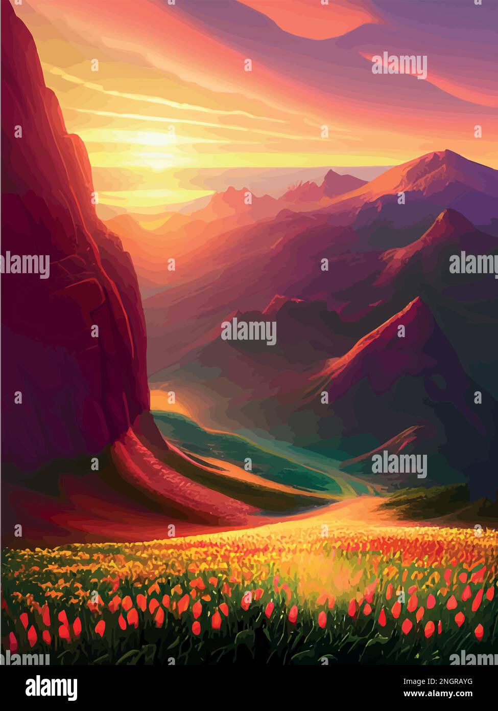 Keukenhof in summer Stock Vector Images - Alamy