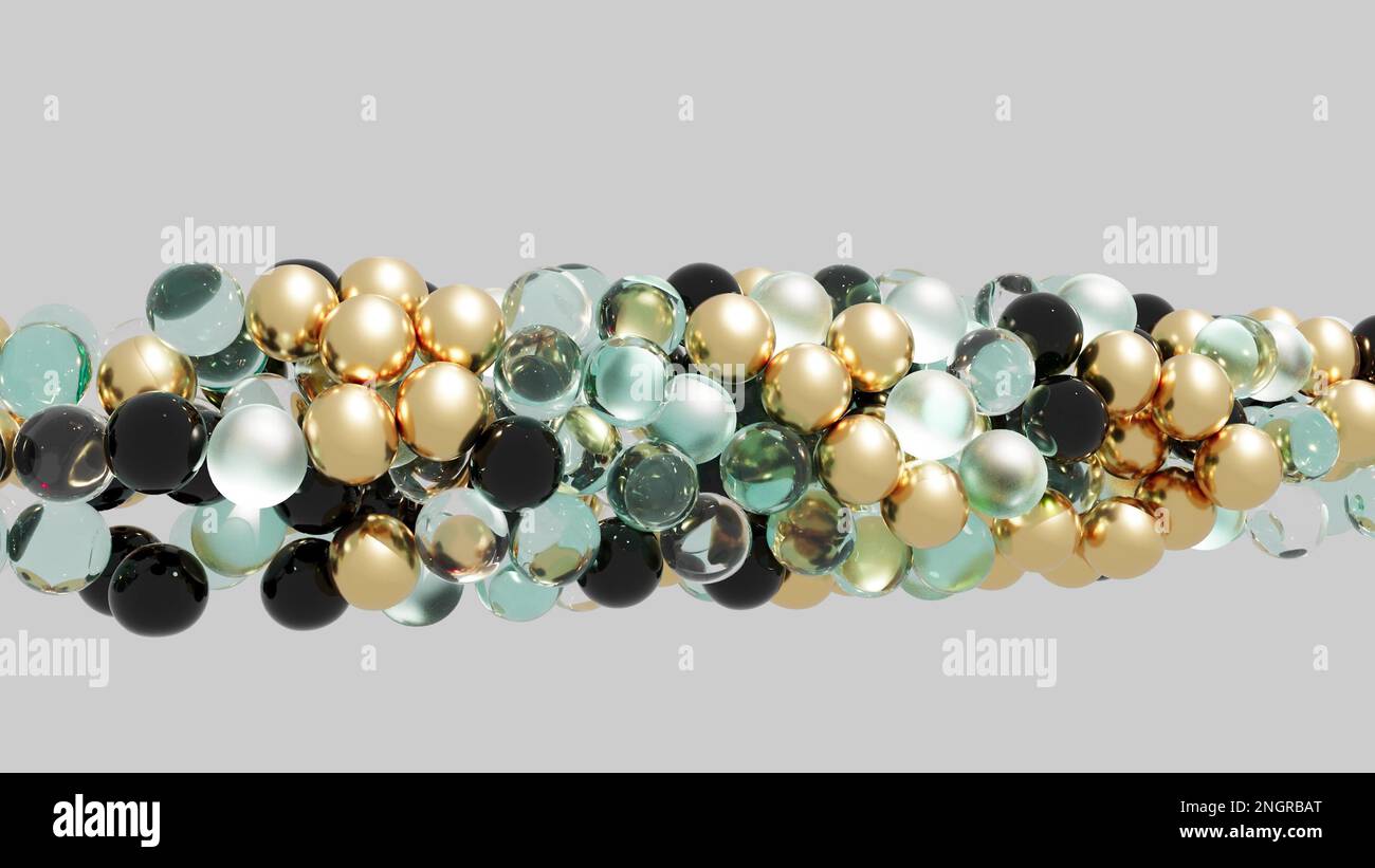 Minimal graphic soft metal spheres collider 3d render Stock Photo - Alamy