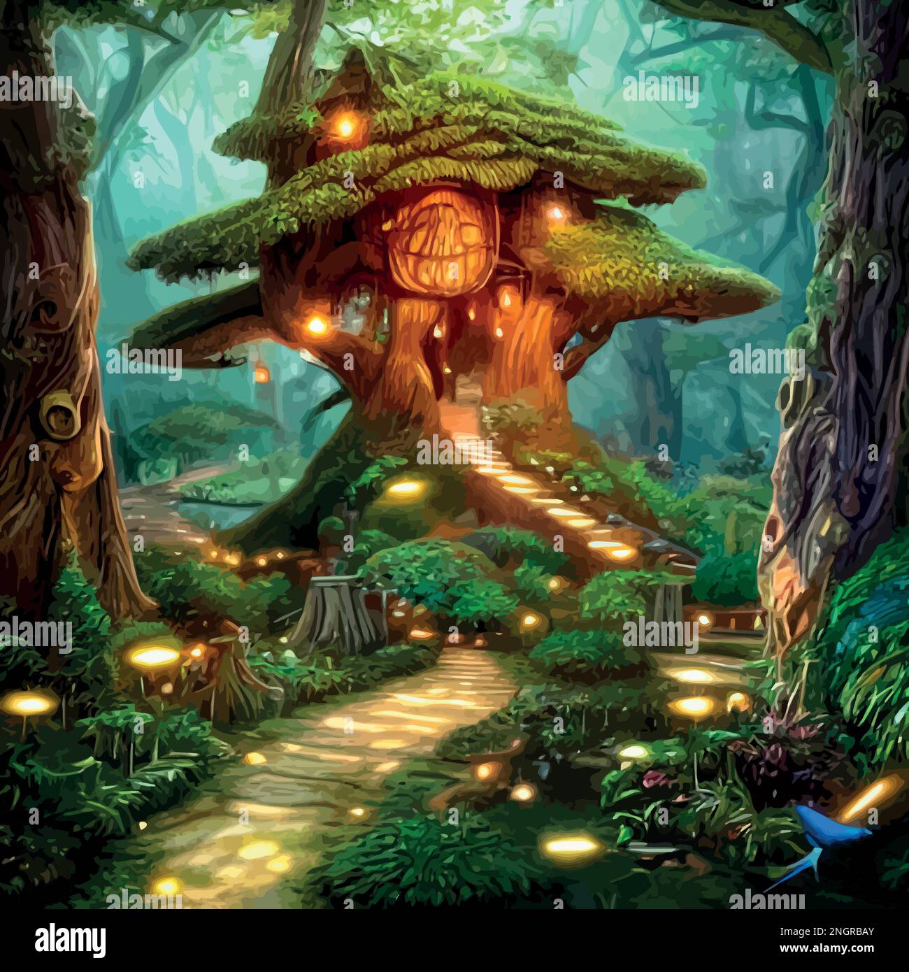 Mystical stairs Stock Vector Images - Alamy