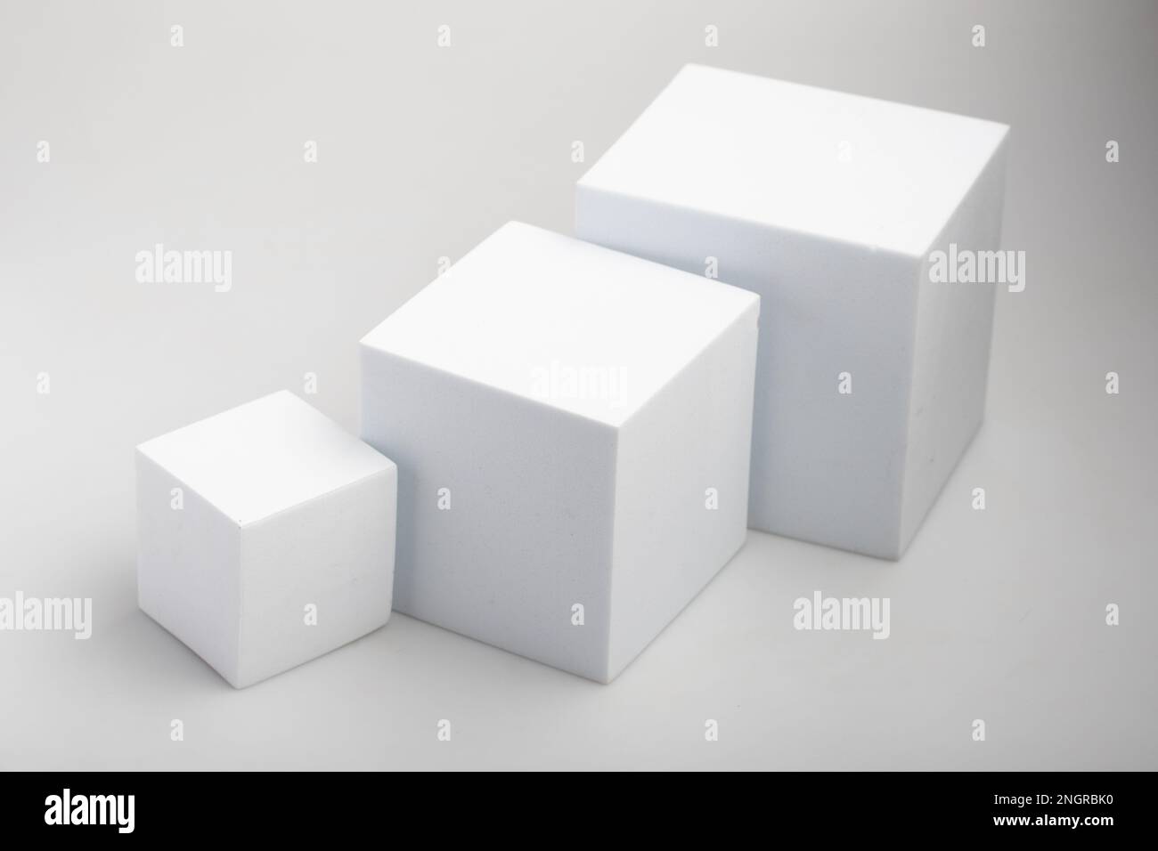 Square white product display for product advertising Stock Photo - Alamy