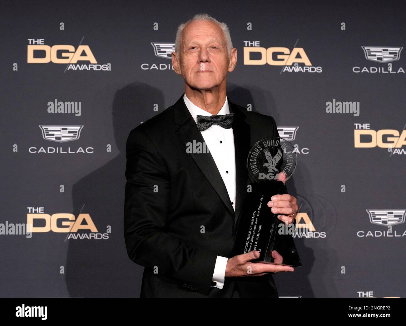 Robert A. Fishman poses in the press room with the lifetime achievement ...