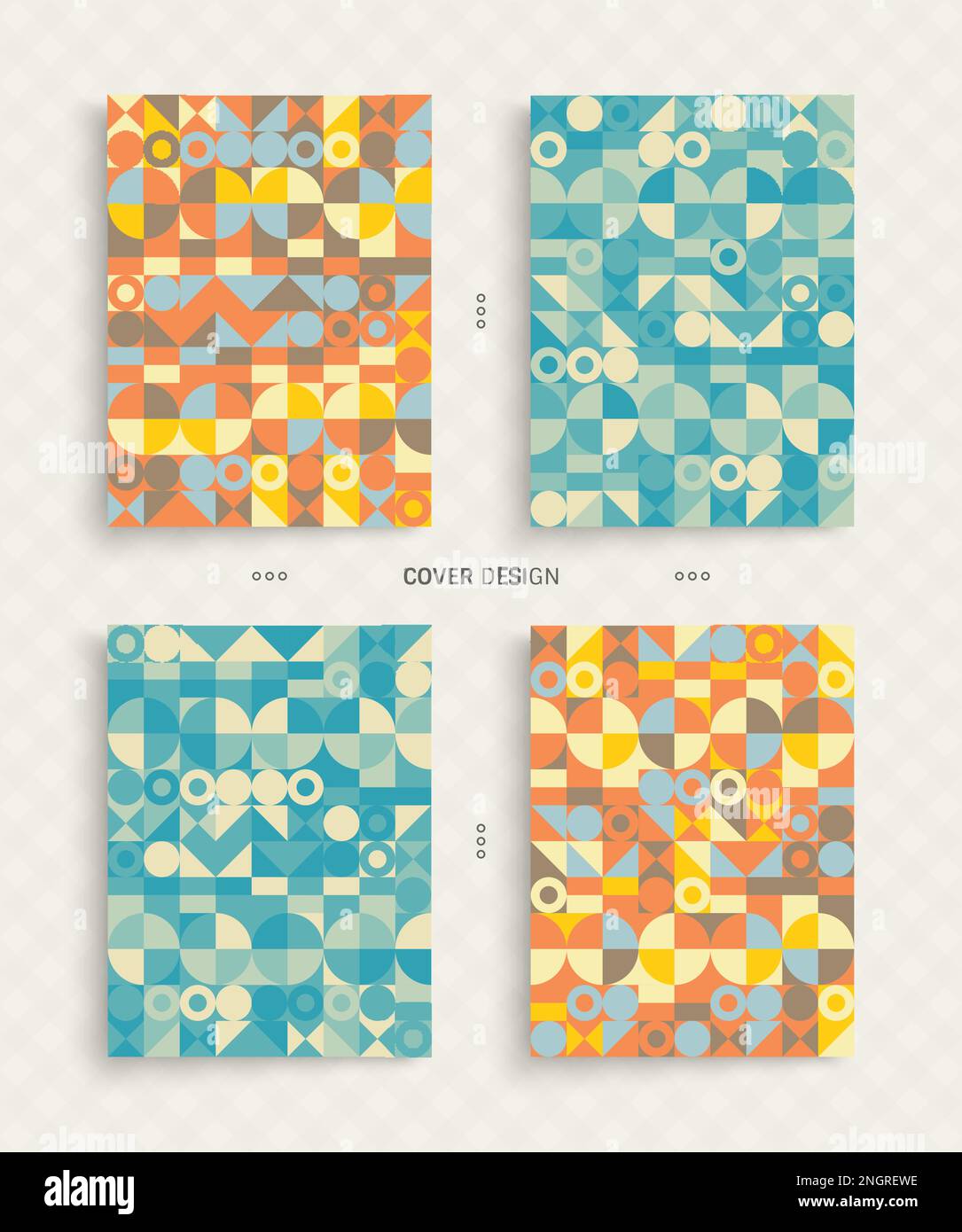 Cover design template for advertising. Abstract colorful geometric ...