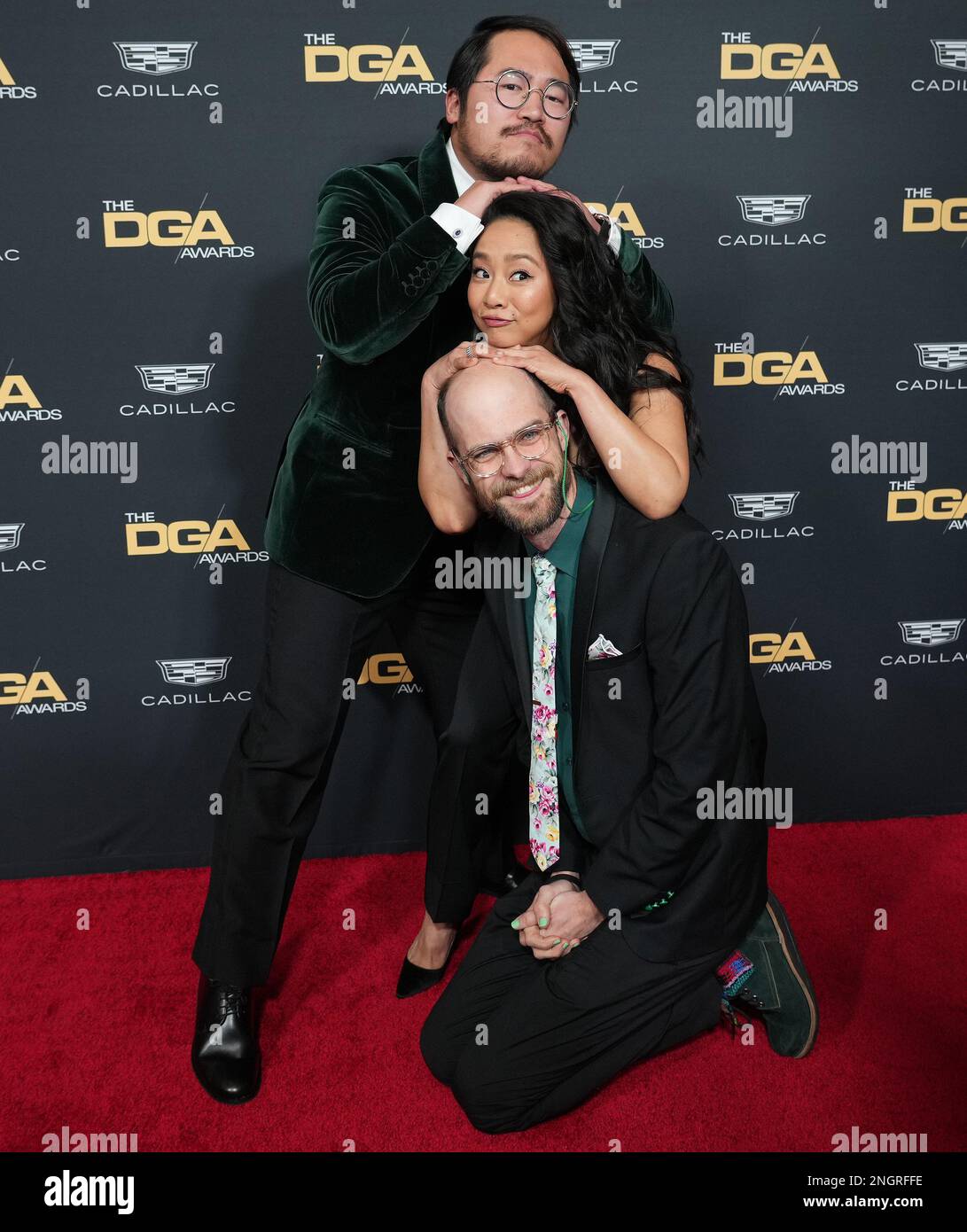 (L-R) Daniel Kwan, Stephanie Hsu and Daniel Scheinert at the 75th ...