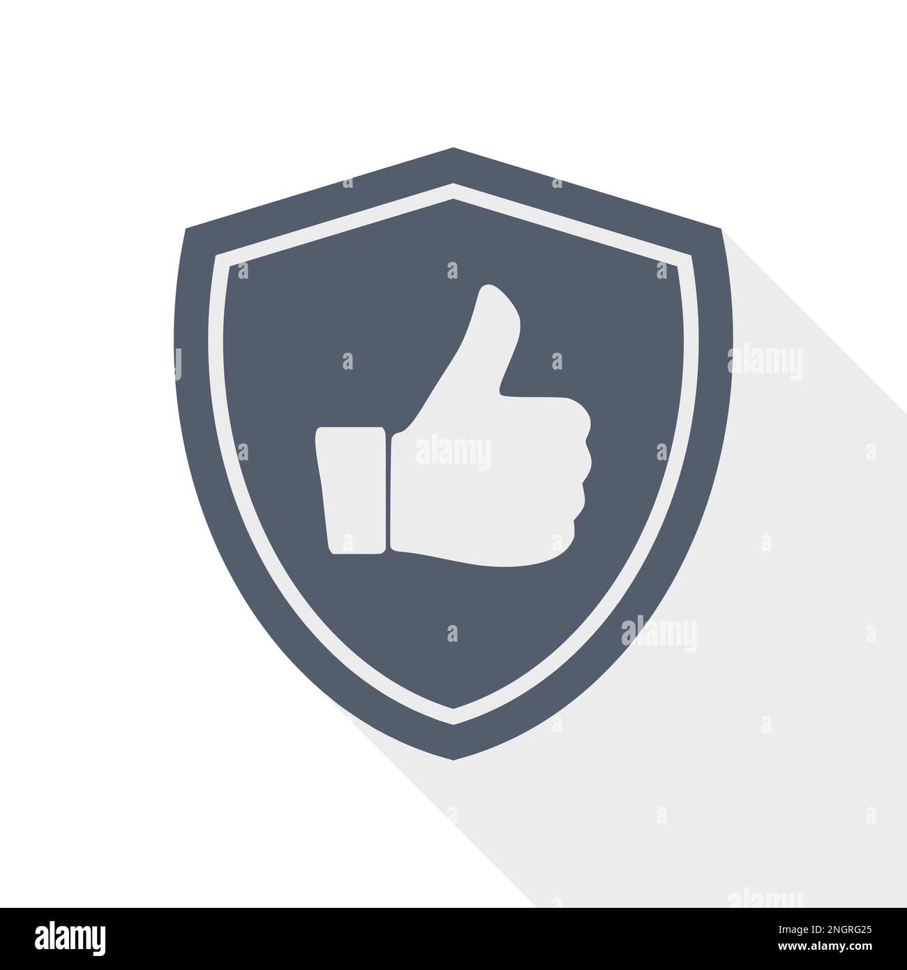 Thumb up vector icon, success concept flat design illustration Stock ...
