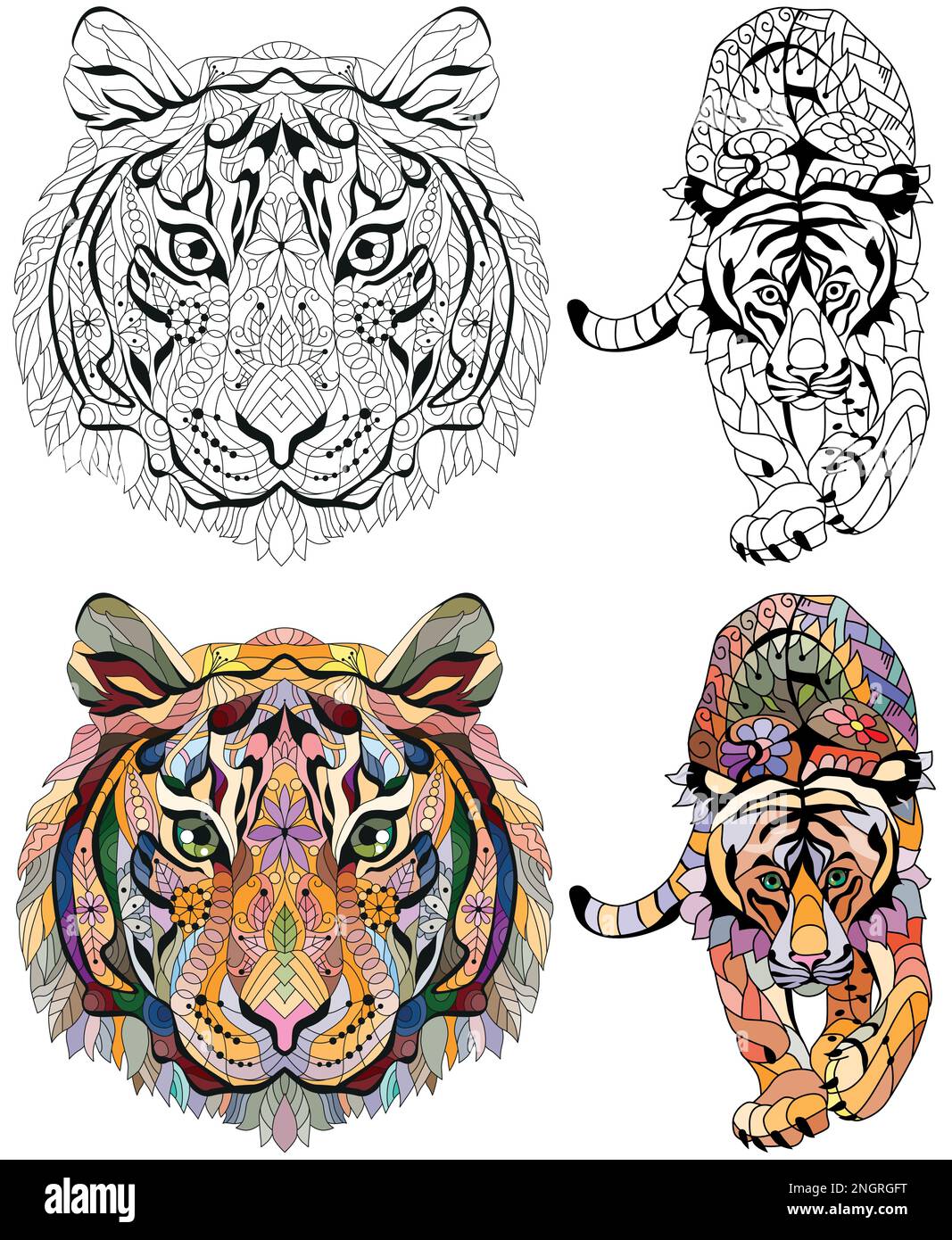 Bengal cat coloring Cut Out Stock Images & Pictures - Alamy