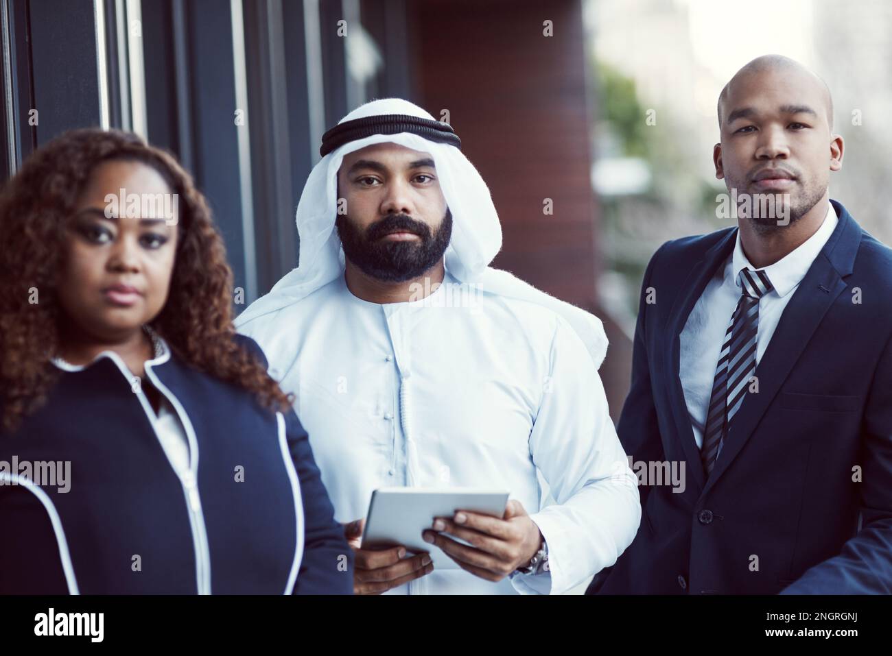 We do our best work out here. Cropped portrait of a group of diverse business colleagues working ...