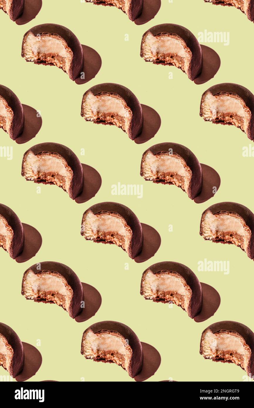 the bitten-off chocolate candy. High quality photo Stock Photo - Alamy