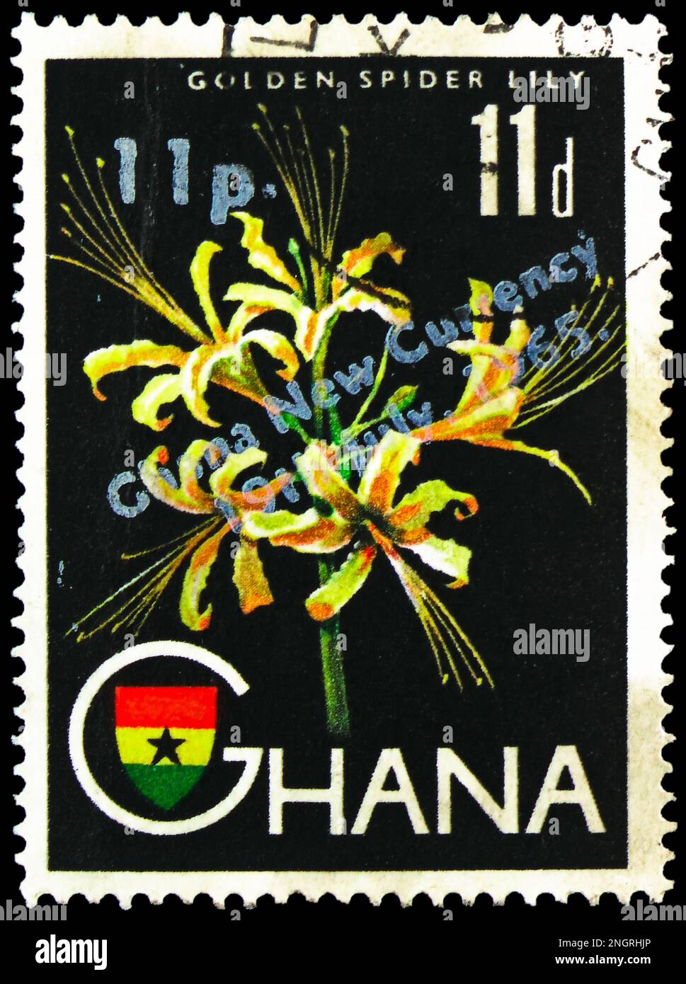MOSCOW, RUSSIA - FEBRUARY 15, 2023: Postage stamp printed in Ghana ...