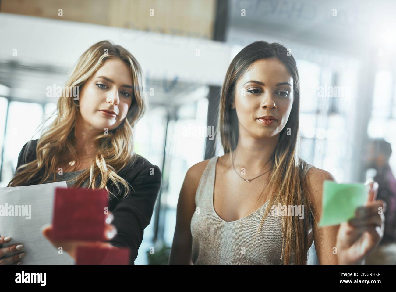 At the forefront of creative excellence. two young businesswomen ...