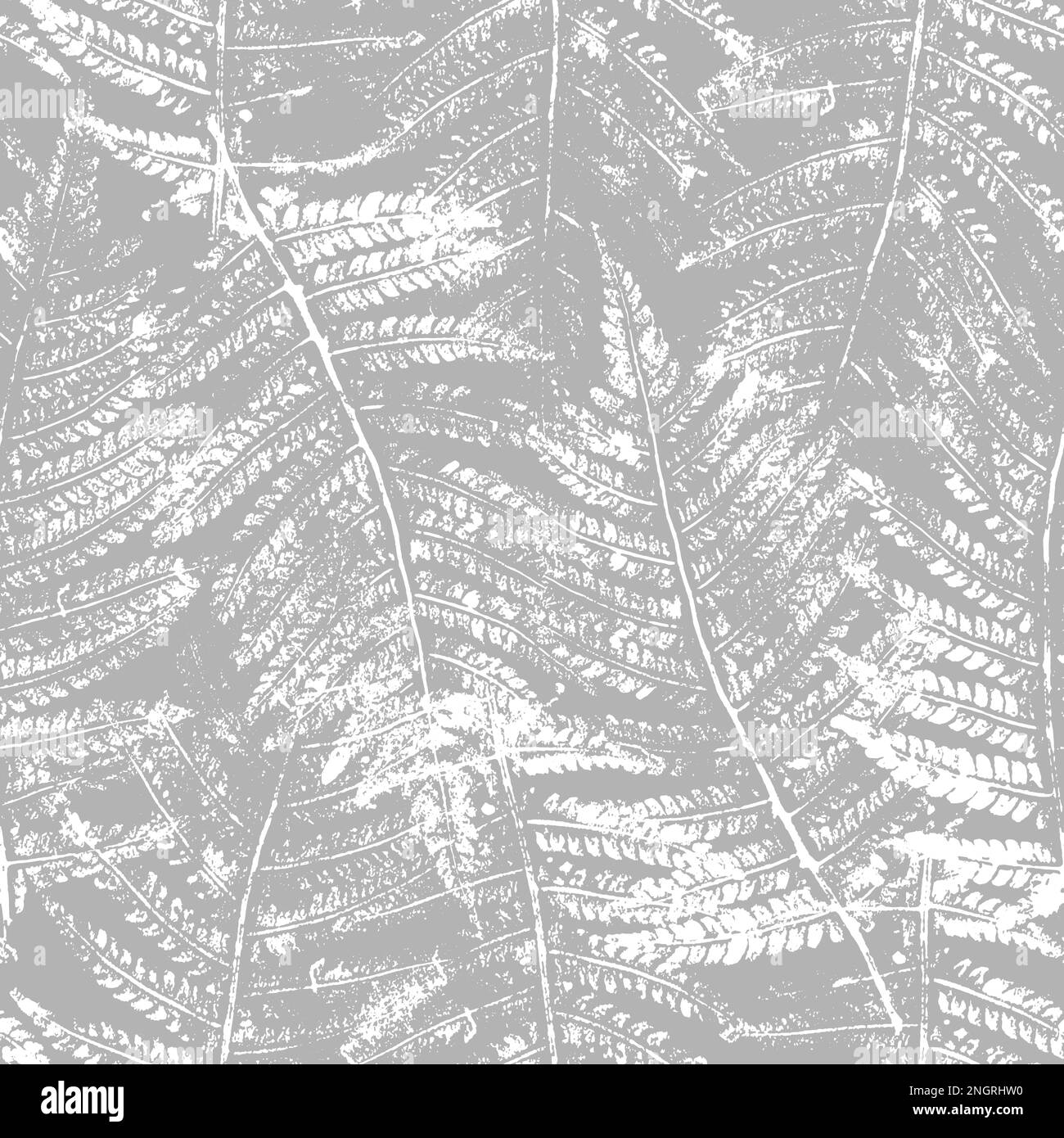 Botanical abstract background with fern leaves. Leaf ink prints ...