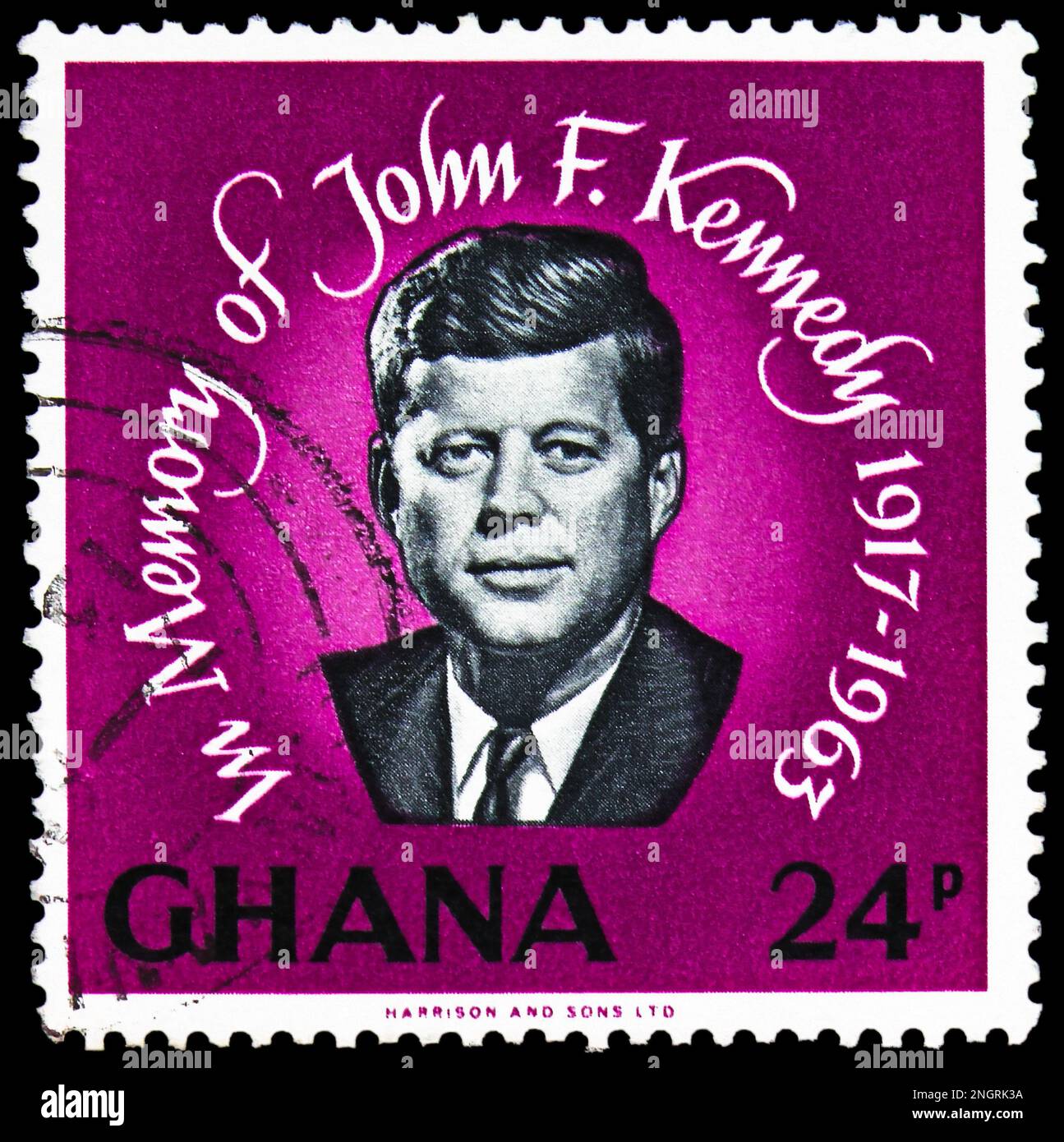 MOSCOW, RUSSIA - FEBRUARY 15, 2023: Postage stamp printed in Ghana ...