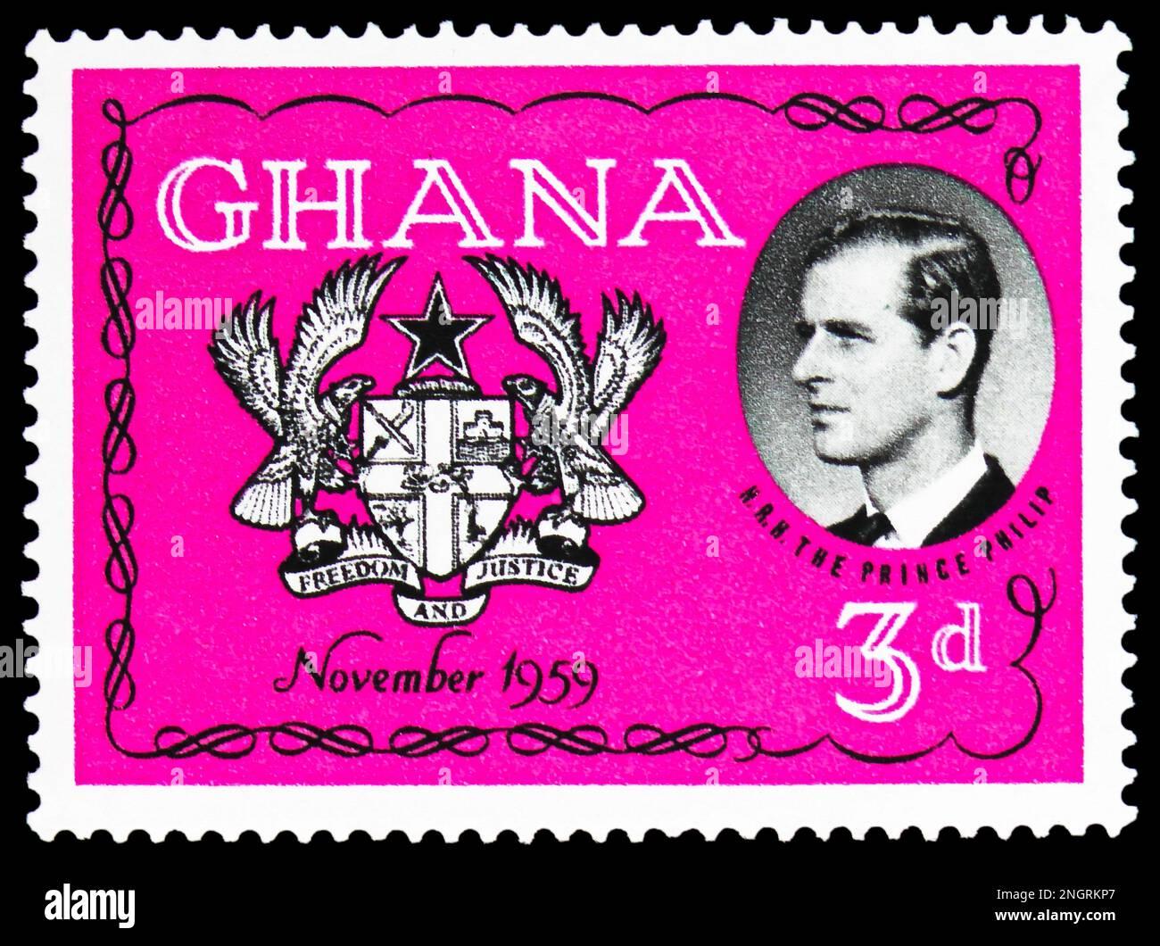 MOSCOW, RUSSIA - FEBRUARY 15, 2023: Postage stamp printed in Ghana ...