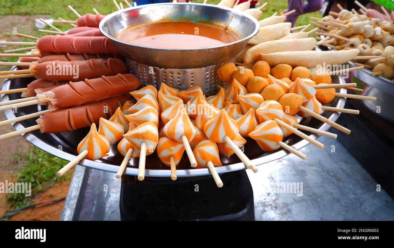 Typical Indonesian Street Food, Which Is Sold On The Edge Of An Open ...