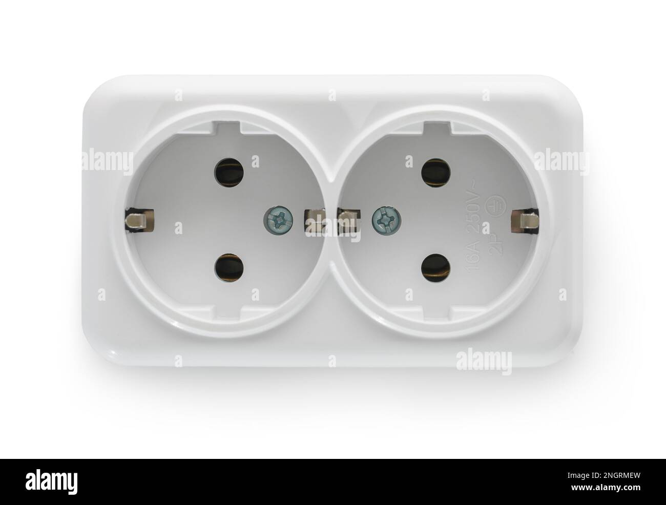 Electric double socket Cut Out Stock Images & Pictures - Alamy