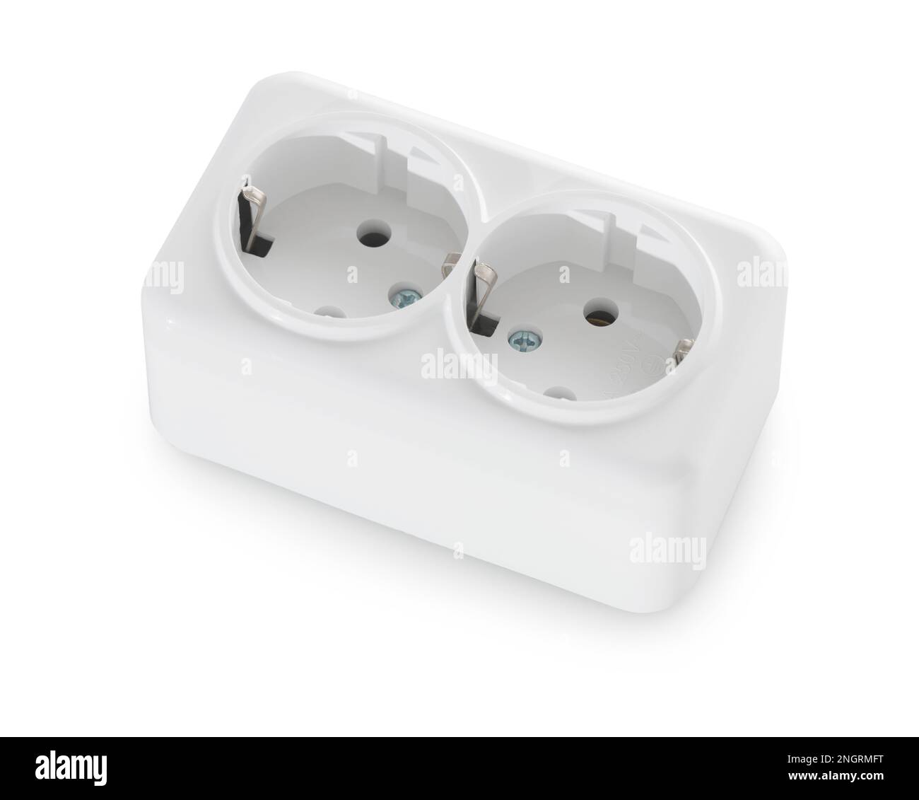 Electric double socket Cut Out Stock Images & Pictures - Alamy