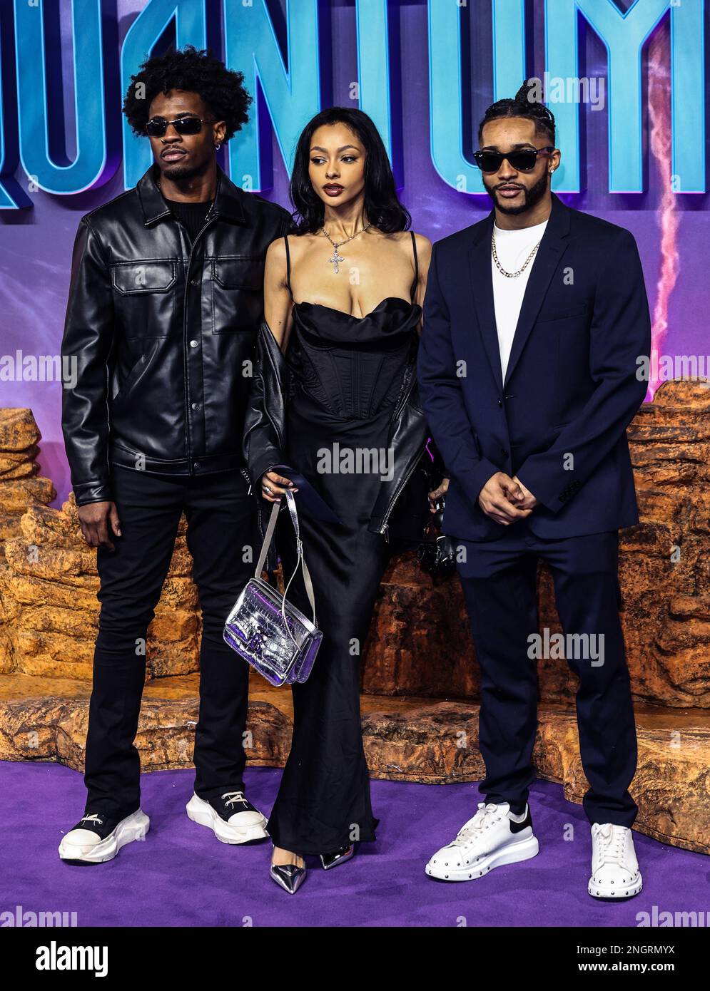 London, UK. 16th Feb, 2023. Jayde Pierce (center) seen attending the UK ...